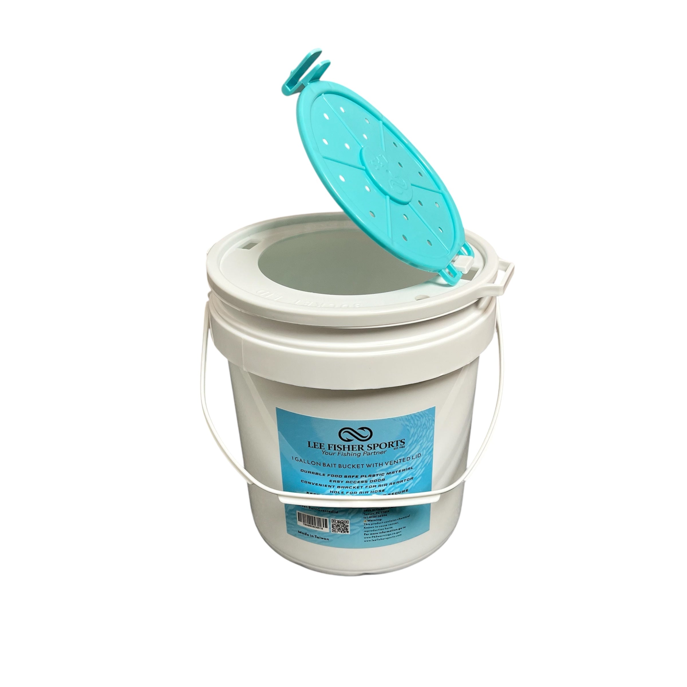 1 Gallon Bait Bucket with Vented opening lid-White – ISMARTBUCKET
